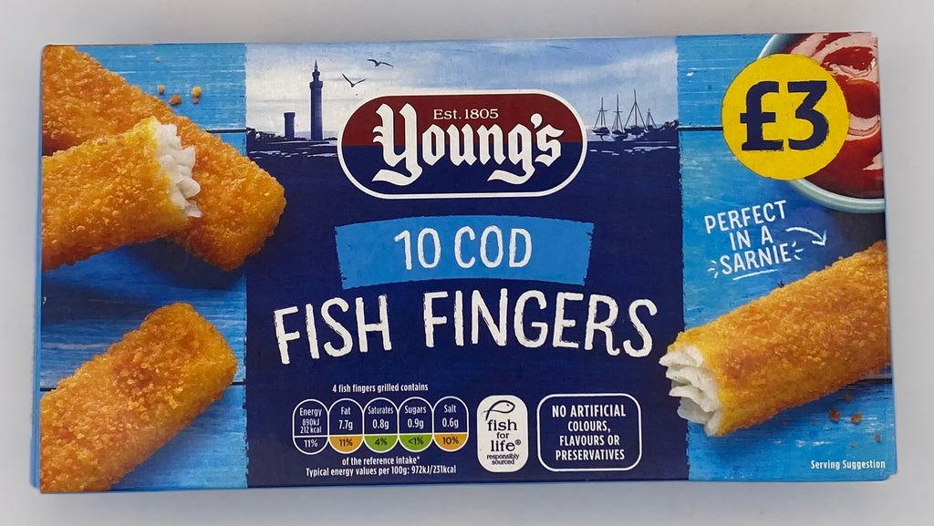 Youngs - 10 Cod Fish Fingers (250g) – The Halal Food Shop