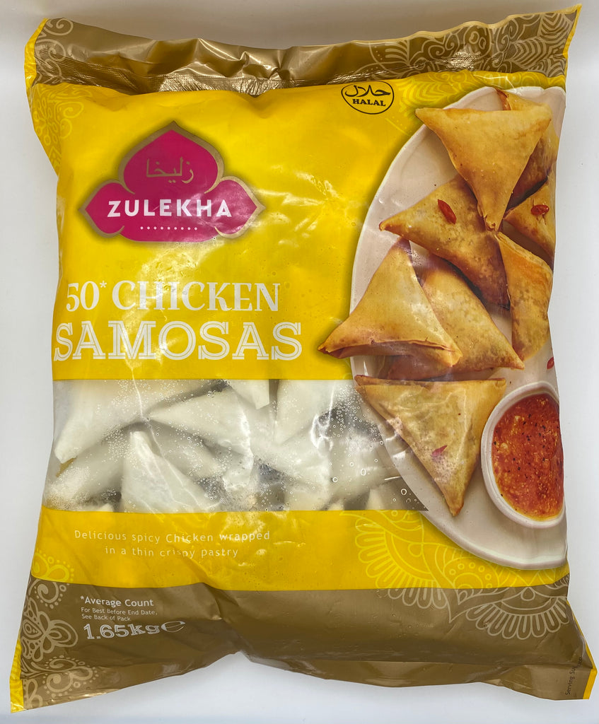 Zulekha - 50 Chicken Samosas (1.65kg) – The Halal Food Shop