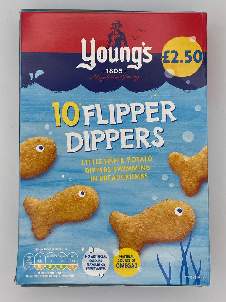 Youngs - 10 Flipper Dippers (250g) – The Halal Food Shop