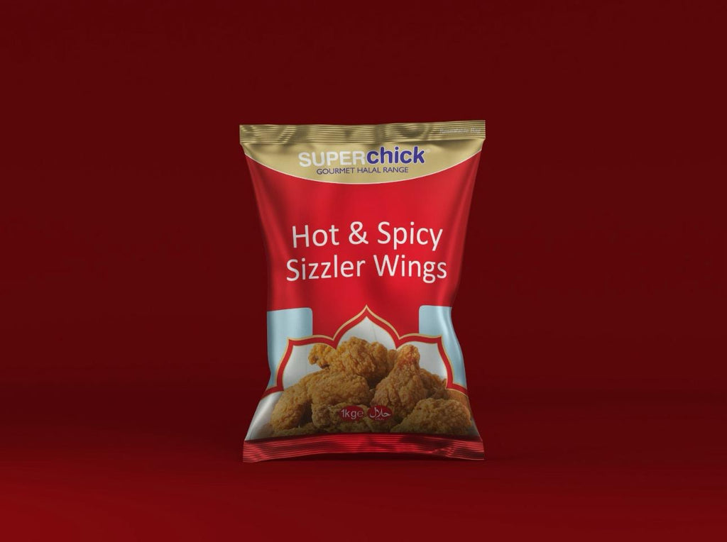 Superchick Hot & Spicy Sizzler Wings (1kg) – The Halal Food Shop