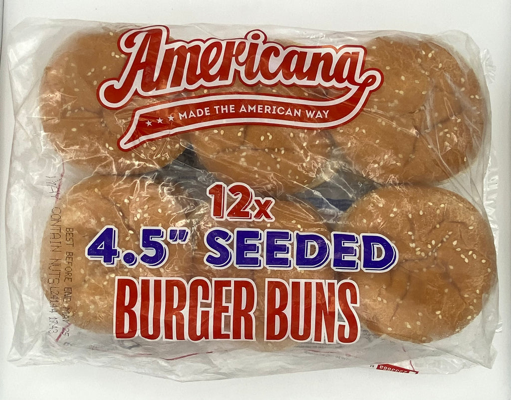Americana - 12x 4.5” Seeded Burger Buns – The Halal Food Shop