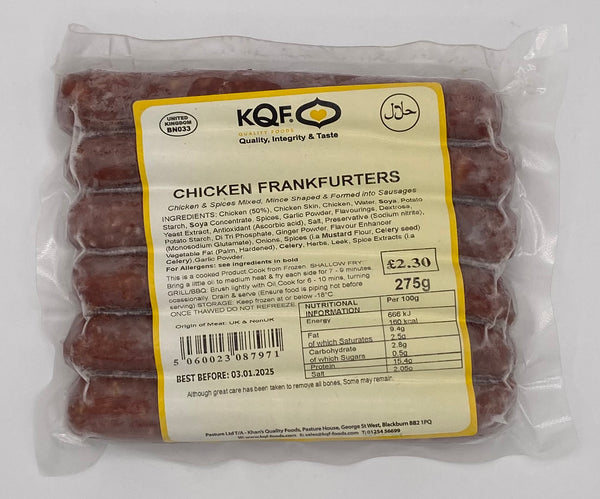KQF - Chicken Frankfurter (275g) – The Halal Food Shop
