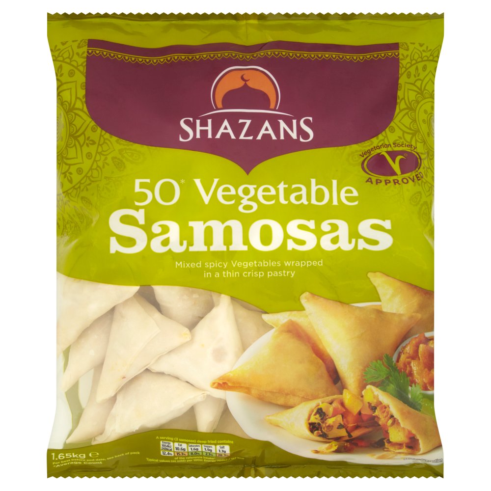 Shazans 50 Vegetable Samosa (1.65kg) – The Halal Food Shop