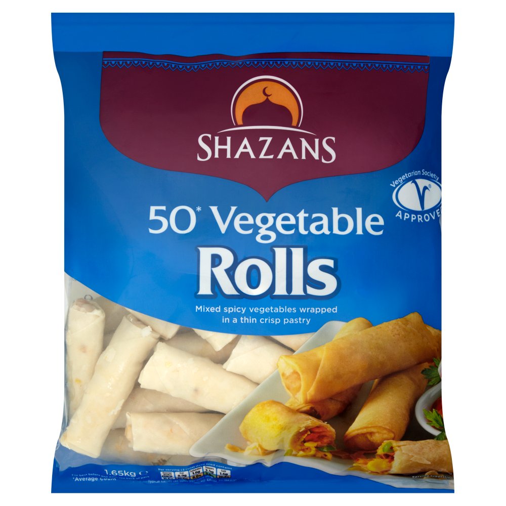 Shazans 50 Vegetable Rolls (1.65kg) – The Halal Food Shop
