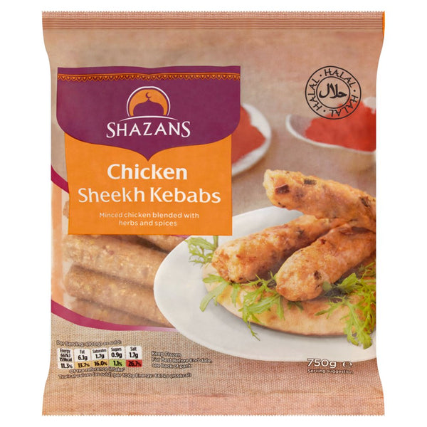 Shazans Chicken Sheekh Kebabs (750g) – The Halal Food Shop