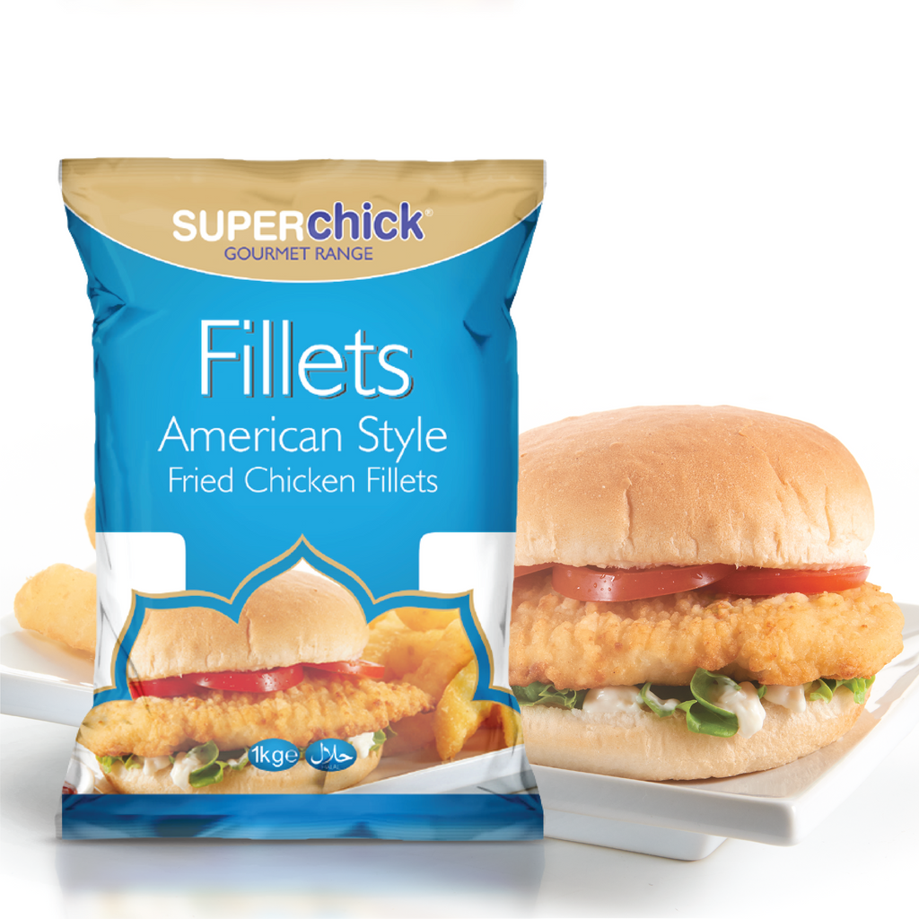 Superchick Fillets American Style Lightly Seasoned Chicken Burger (1kg ...