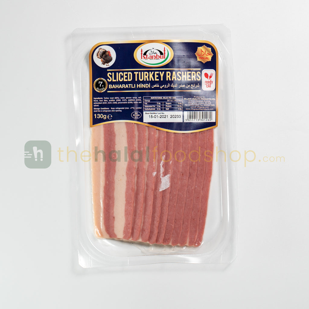 Istanbul Sliced Smoked Turkey Rashers | The Halal Food Shop Online