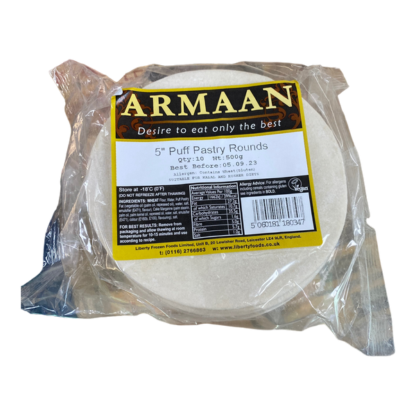 Armaan 5" Puff Pastry Rounds (500g) – The Halal Food Shop
